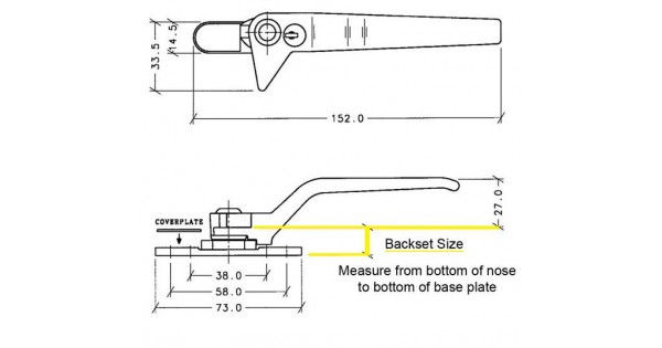 Replacement Cockspur Window Handle (WMS / AVOCET)