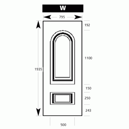 Replacement uPVC Full Door Panel Insert W1