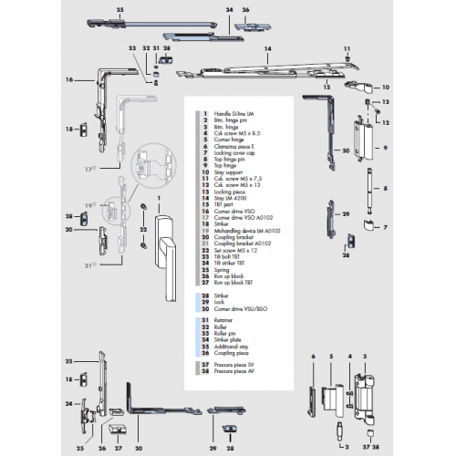 LM 4200 Siegenia Aluminium Window Basic Carton