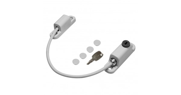 Lockable Cable Window Restrictor Lock (150mm) (White)