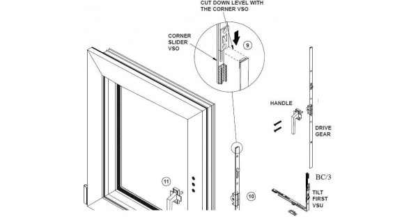 SI Siegenia Tilt and Turn Drive Gear Window/Door Lock Mechanism