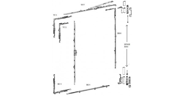 SI Siegenia Tilt and Turn Drive Gear Window/Door Lock Mechanism