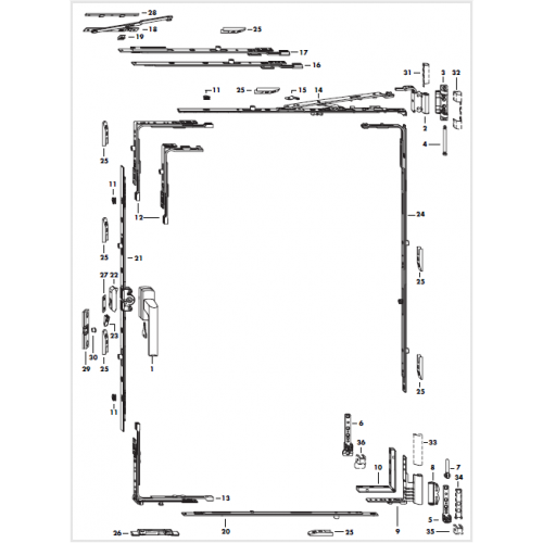 SI Siegenia Tilt and Turn Timber Window Gearing System