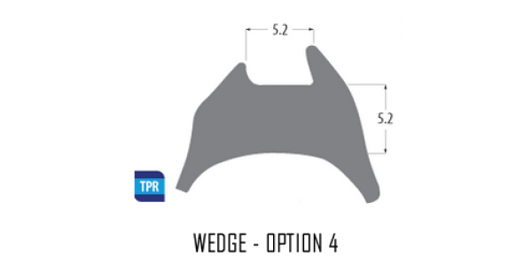 Black Glazing Wedge Gasket/Seal - Per Metre Option 4