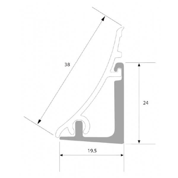 32mm Concealed Fix Rain Deflector | Inward, Outward Doors