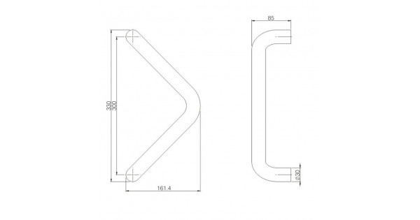 Supa V Pull Bar - Stainless Steel Handle
