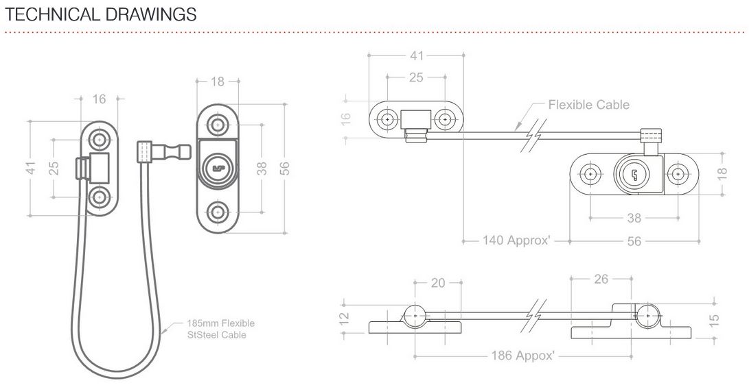 Mini Cable Window Restrictor