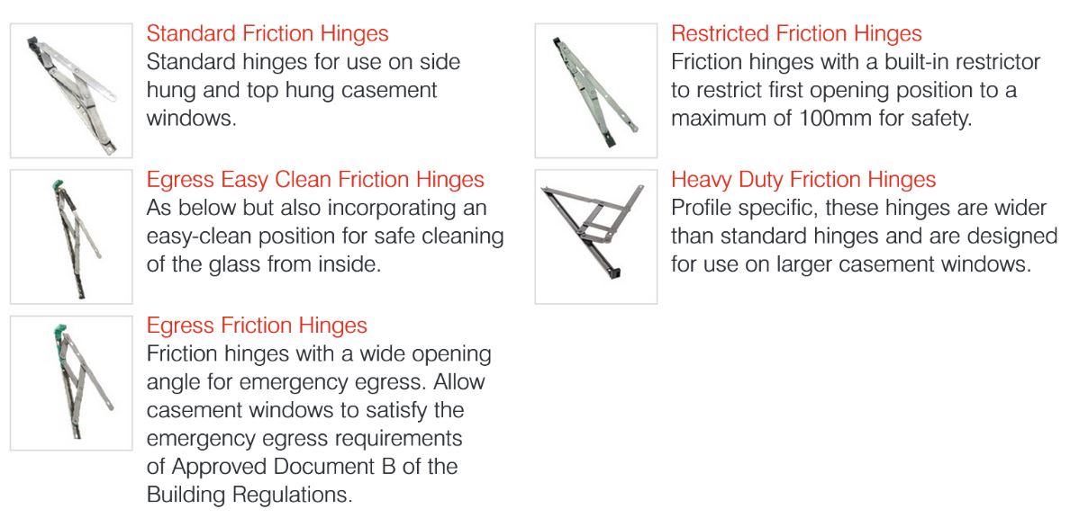 Replacement Window Hinges (pair)